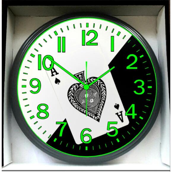 Wall Decor | Ace Of Spades Glow In The Dark Wall Clock New | Poshmark